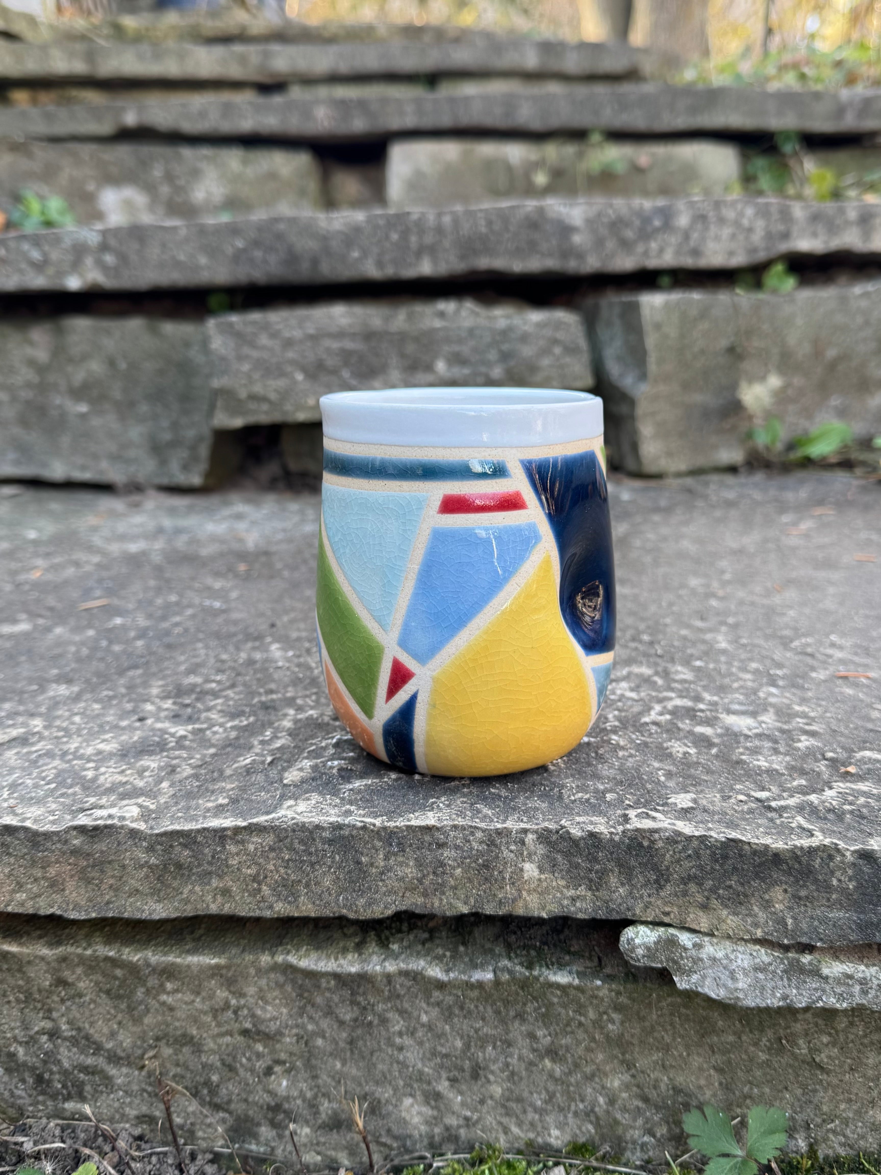 Dimple Cup Stained Glass – Kerrie Walters Pottery